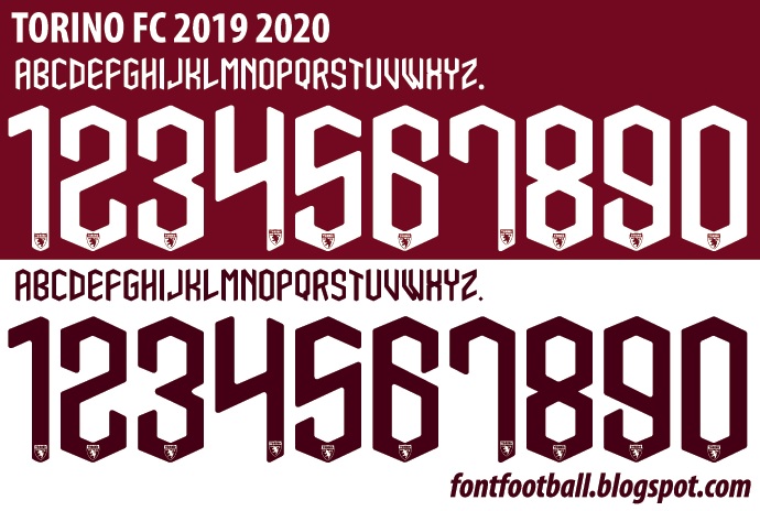 FONT FOOTBALL: Font Vector Torino 2019 2020 kit
