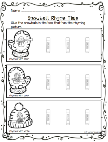 Preschool Wonders: Snow Day! Winter Themed Activities!