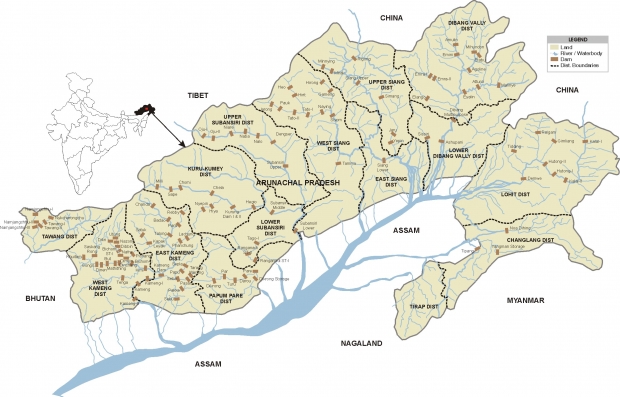 List of River Bank Cities in Arunachal Pradesh