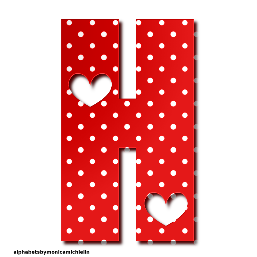 M. Michielin Alphabets: RED WHITE POLKA DOTS ALPHABET AND ICONS PNG