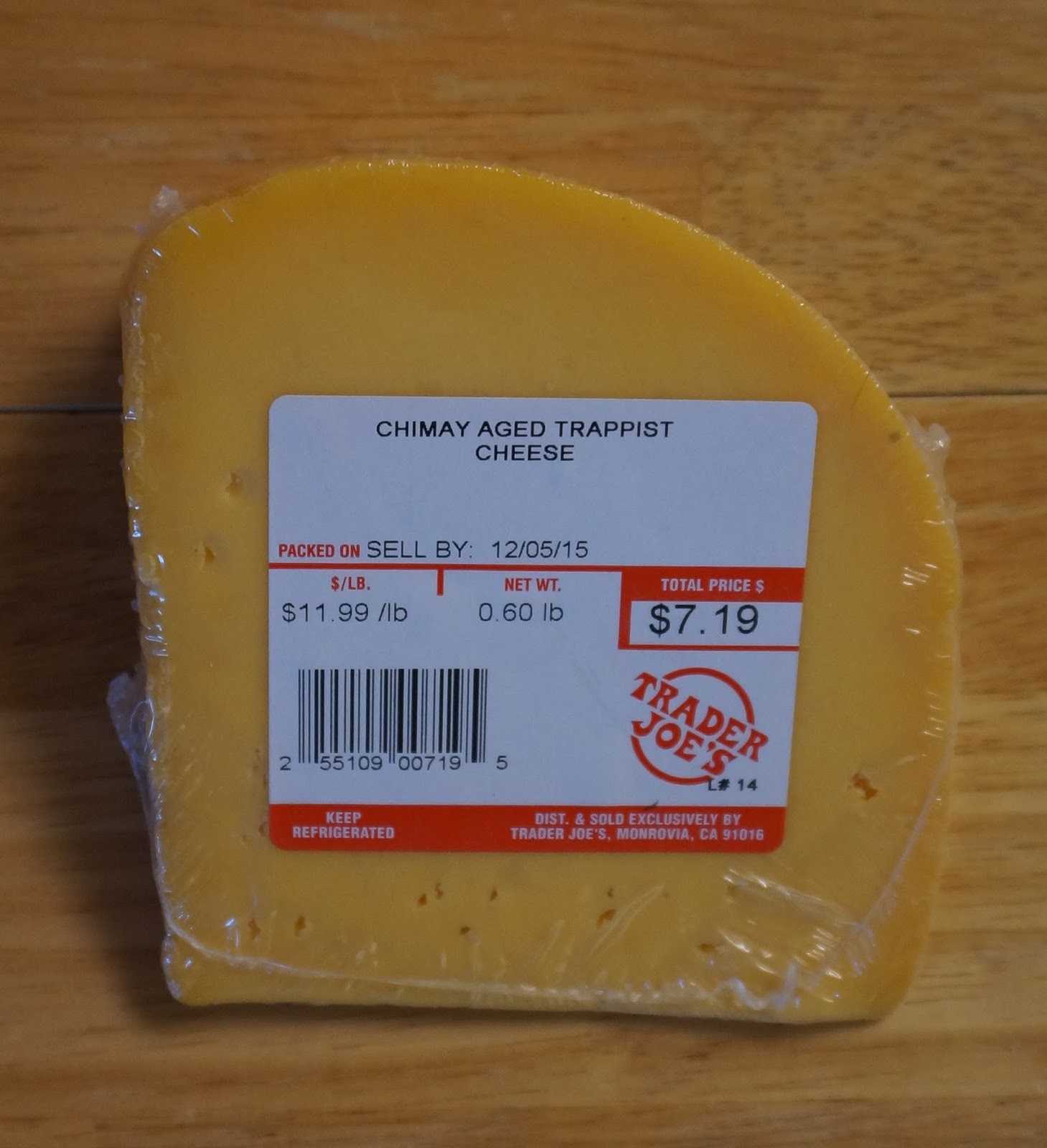 Exploring Trader Joe's: Vieux Chimay Aged Hard Cheese