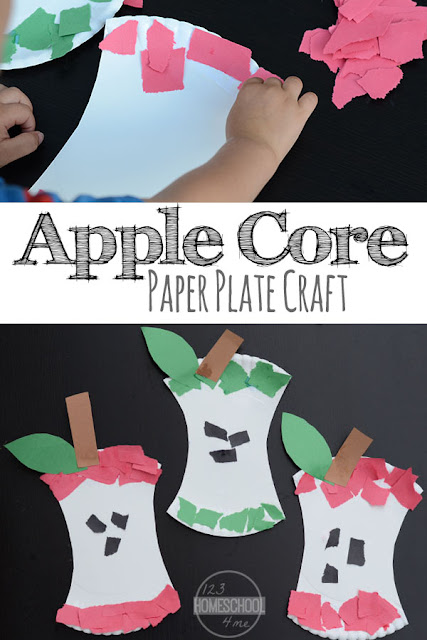 Apple Core Paper Plate Craft