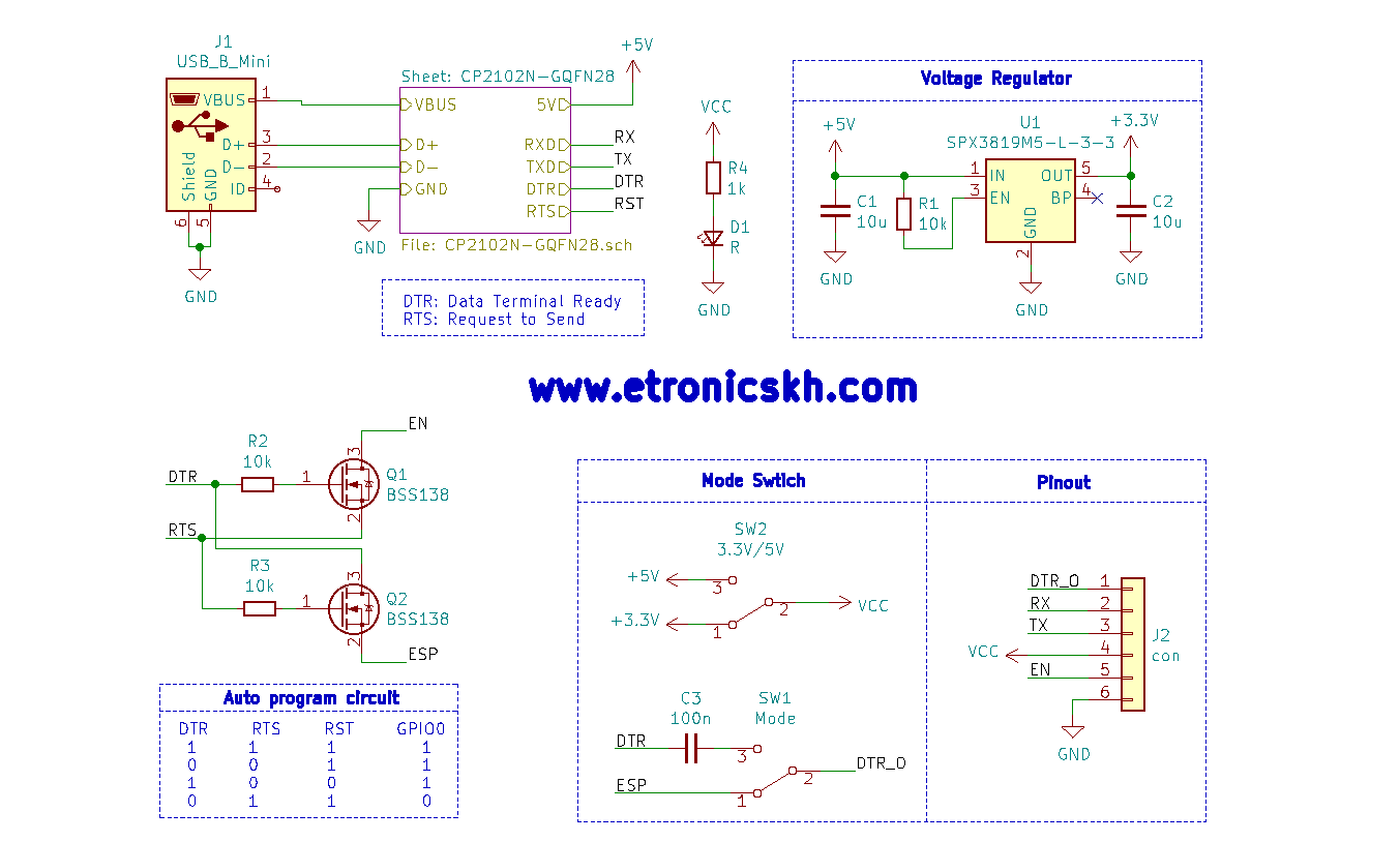 Usb Programmer សម្រាប់ Esp និង Arduino Etronicskh