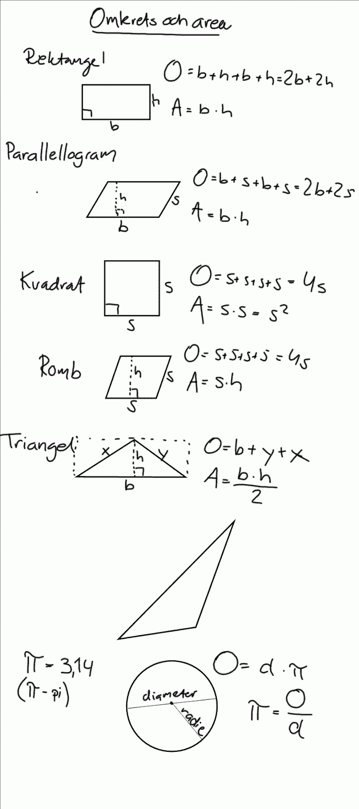 Matte 8: Geometri - Omkrets o Area