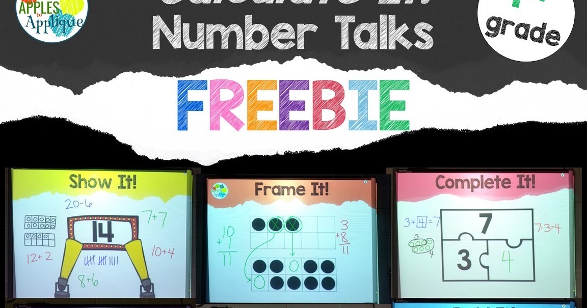 Apples to Applique: Calculate It! Number Talks FREEBIE
