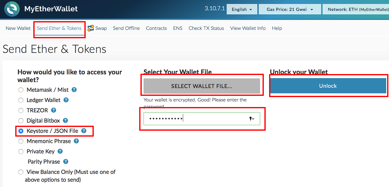 Hướng dẫn tạo ví MyEtherWallet