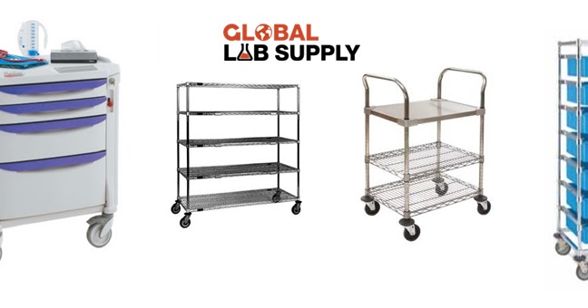 Global Lab Supply: Transport Cart: Help On Wheels