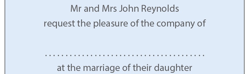 The Leaf Press: Wedding invitation wording ideas - part 3 - How do you ...