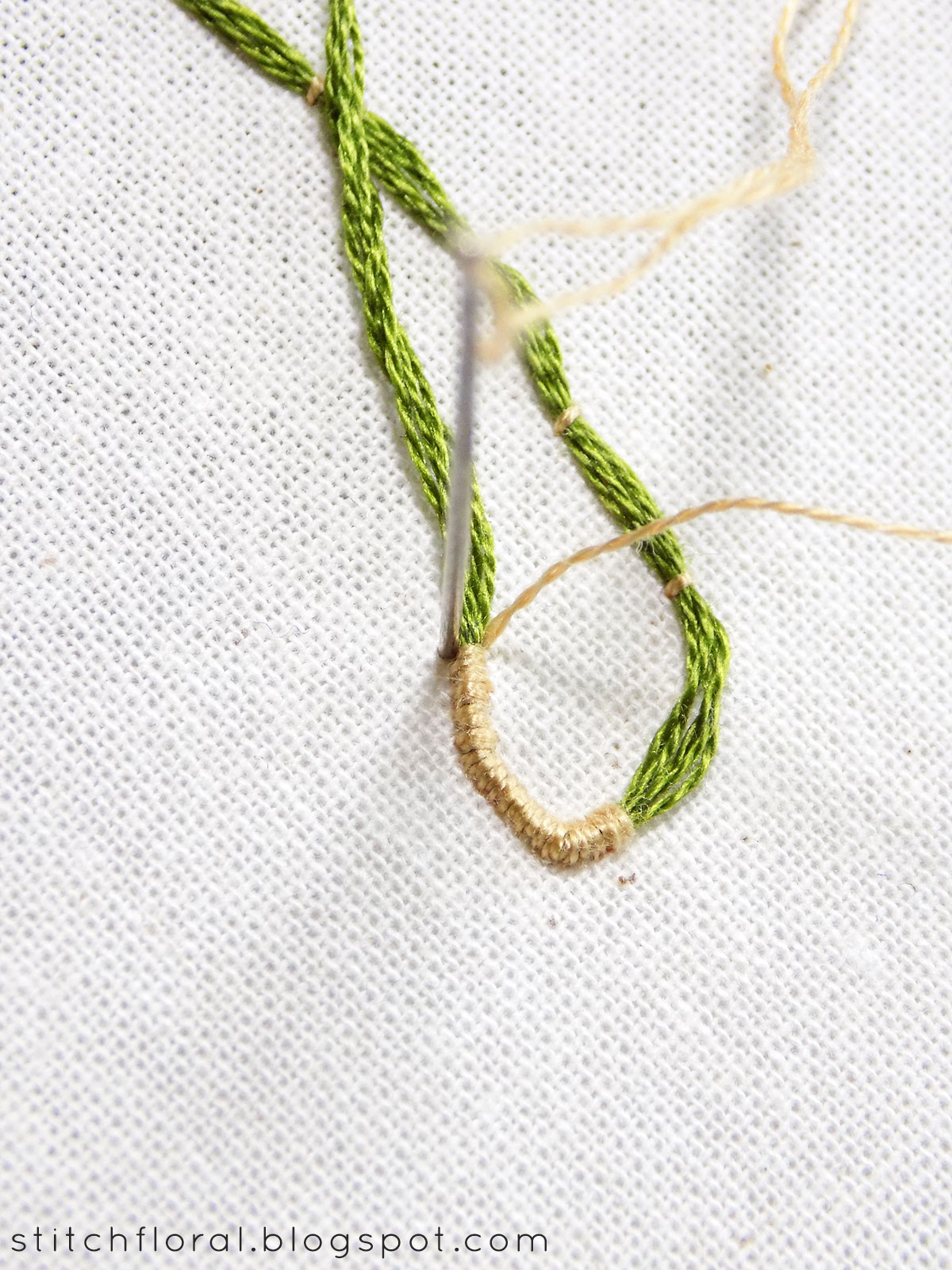 Couching techniques: basic, trailing, Roumanian & Bokhara - Stitch Floral