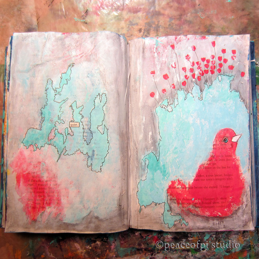 peaceofpi studio: Art Journal Birds and Books on Sketching and Painting
