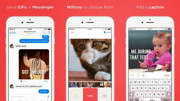 Send an animated GIF image within Facebook Messenger in iPhone