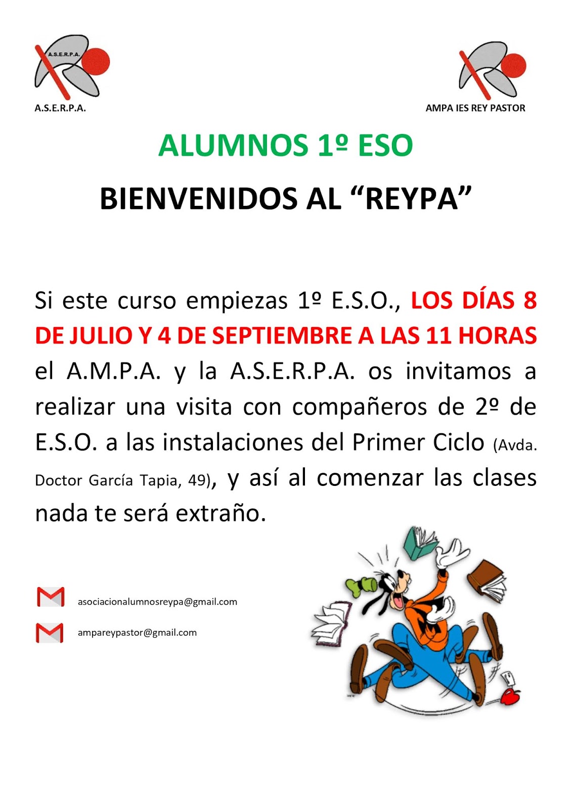 Asociación de Alumnos del IES Rey Pastor: 2019