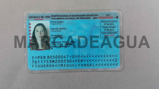 venta de cedulas y documentos: DNI Peruano - Plantilla editable HD