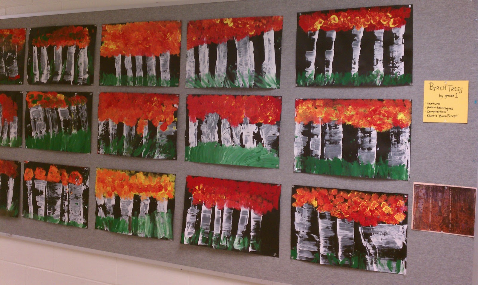 Art Rocks!: 1st grade Birch Trees Landscape