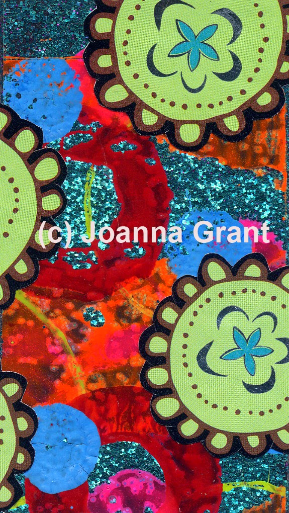 Joanna Grant Mixed Media Art: GELLI PRINT PACKING TAPE ART MAGNETS - HOW TO