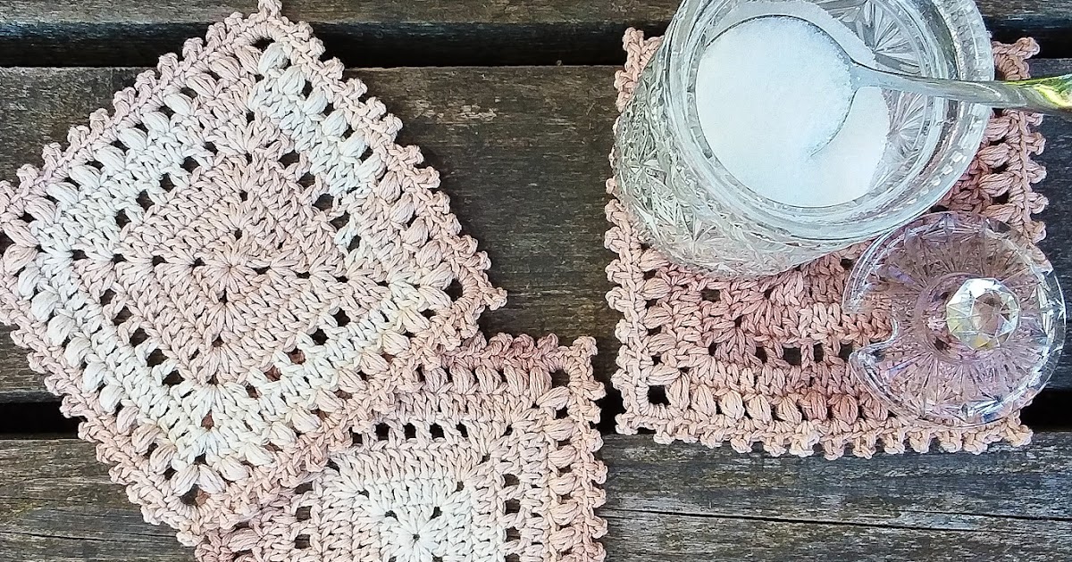 KristinesCrochets : Square Picot Coaster Crochet Pattern