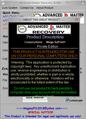 ADVANCED MASTER RECOVERY (FOR LEGAL AND LEGITIMATE USE ONLY) : Do you ...