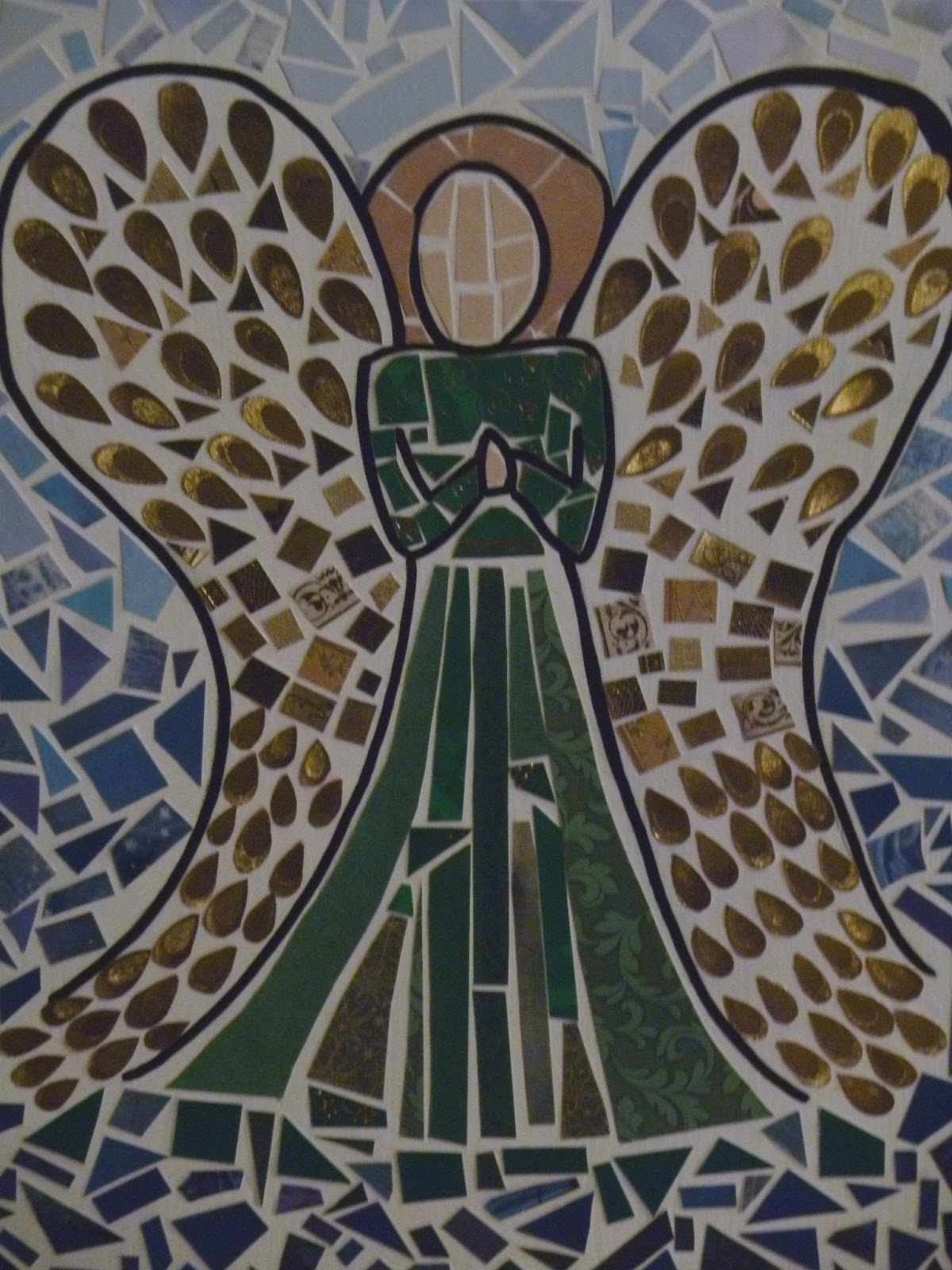 Painting on the Ceiling: Angel Mosaic Done!