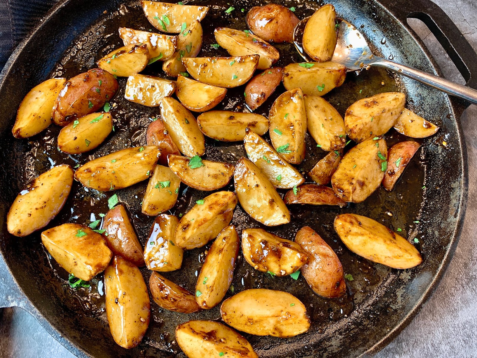 Maple-Chili Roasted Potatoes