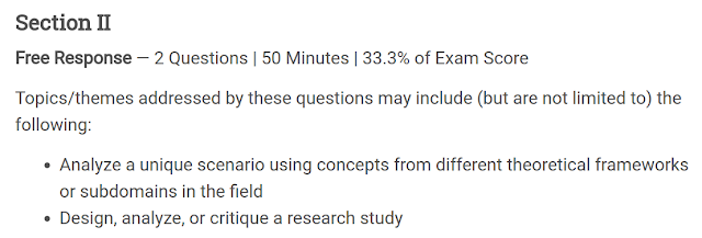 AP Psychology @AHS: FRQ