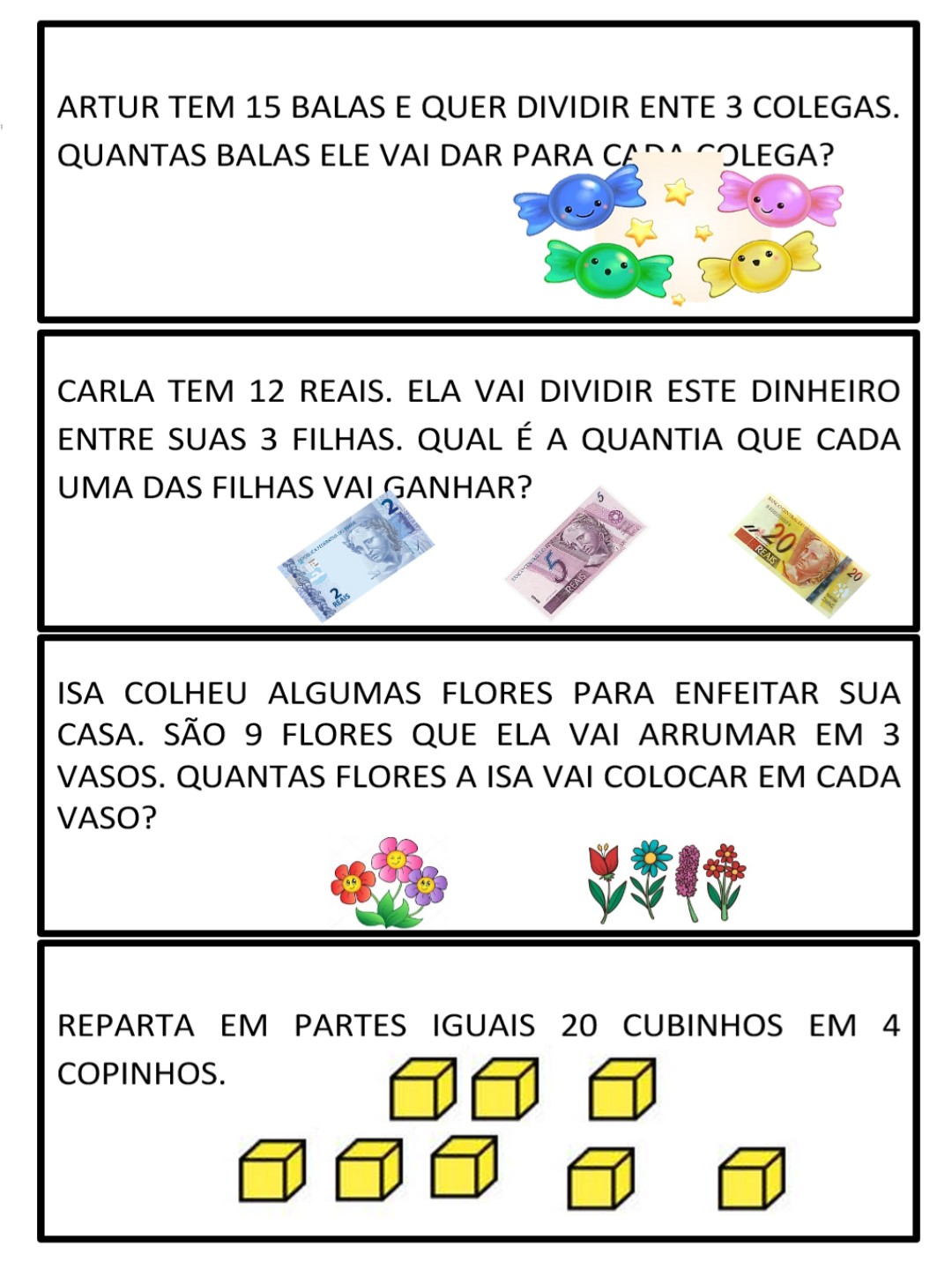 Dinâmica da divisão Aprendendo a operação matemática de divisão de ...
