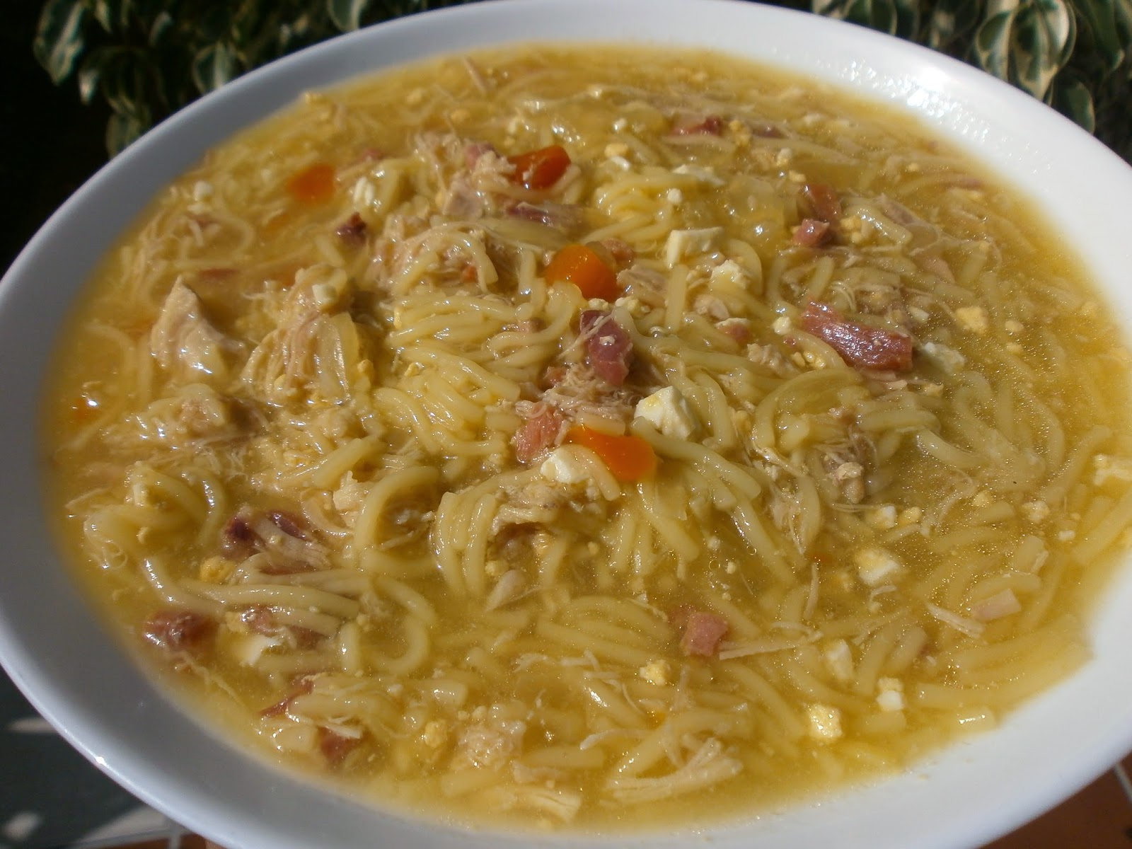 Luzmary y sus recetas caseras: SOPA DE PICADILLO DE POLLO Y JAMÓN EN ...