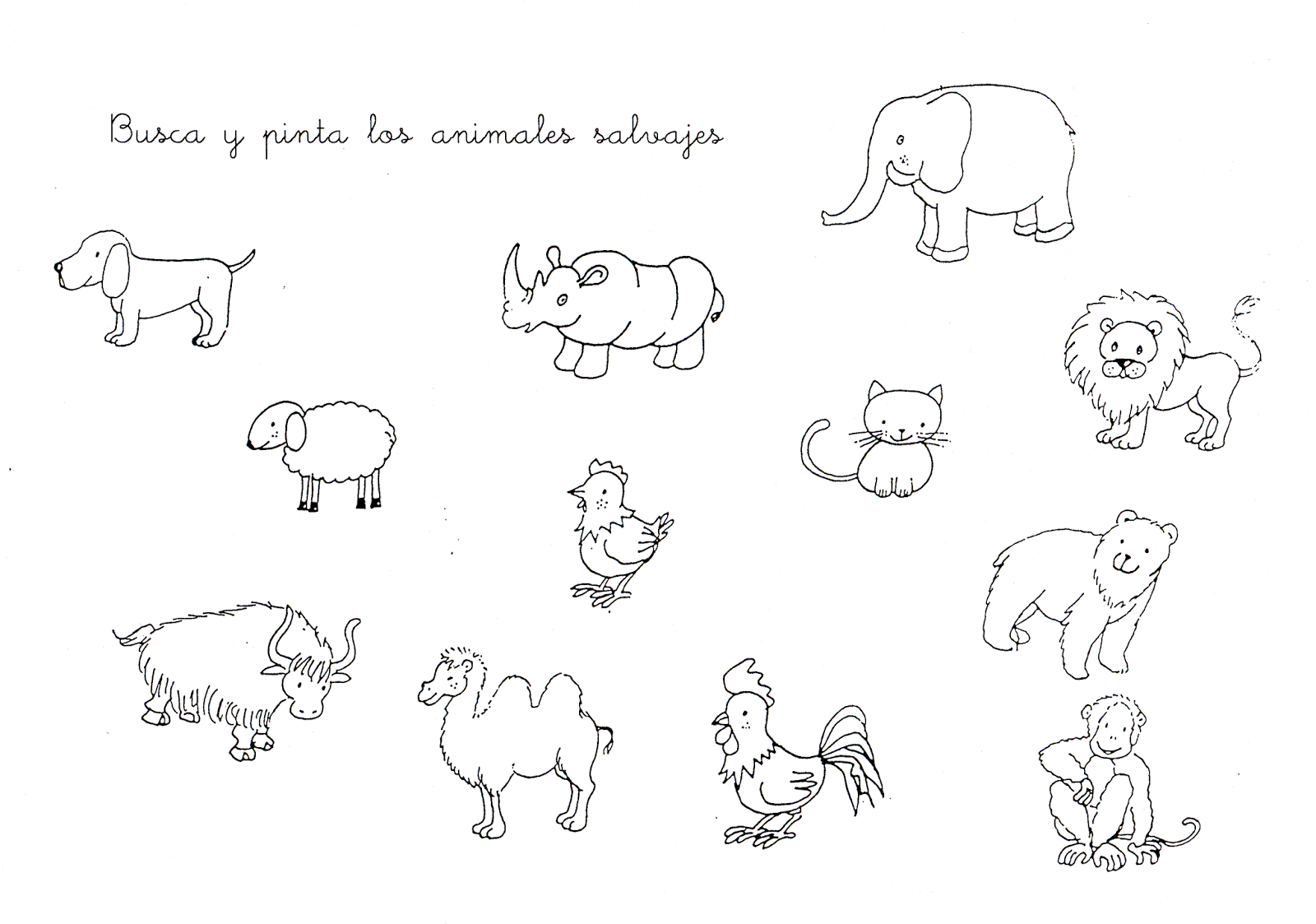 Escuela infantil castillo de Blanca: FICHAS DE ANIMALES
