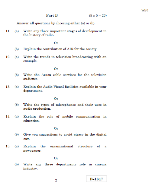 Alagappa University B.Sc. Visual Communication MEDIA PRODUCTION AND ...