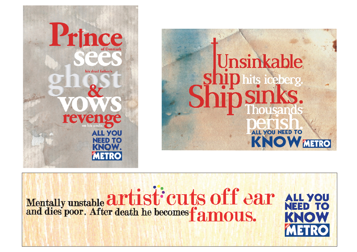 Barefeeted: Metro | Poster Campaign | D&AD entry