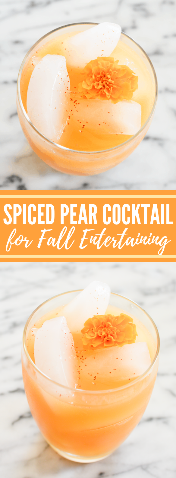 Spiced Pear Cocktail for Fall Entertaining #drinks #juice