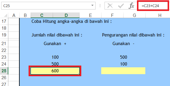 Cara Menjumlahkan di Excel Dengan Operator Tambah, Kurang, Kali, dan Bagi