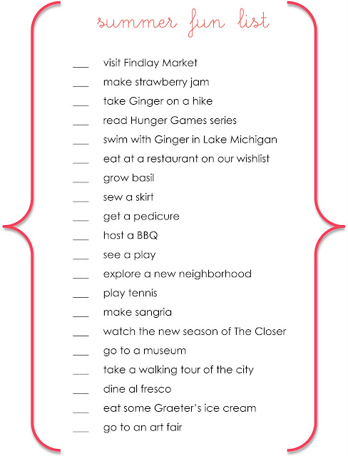 copy-craft: summer fun list