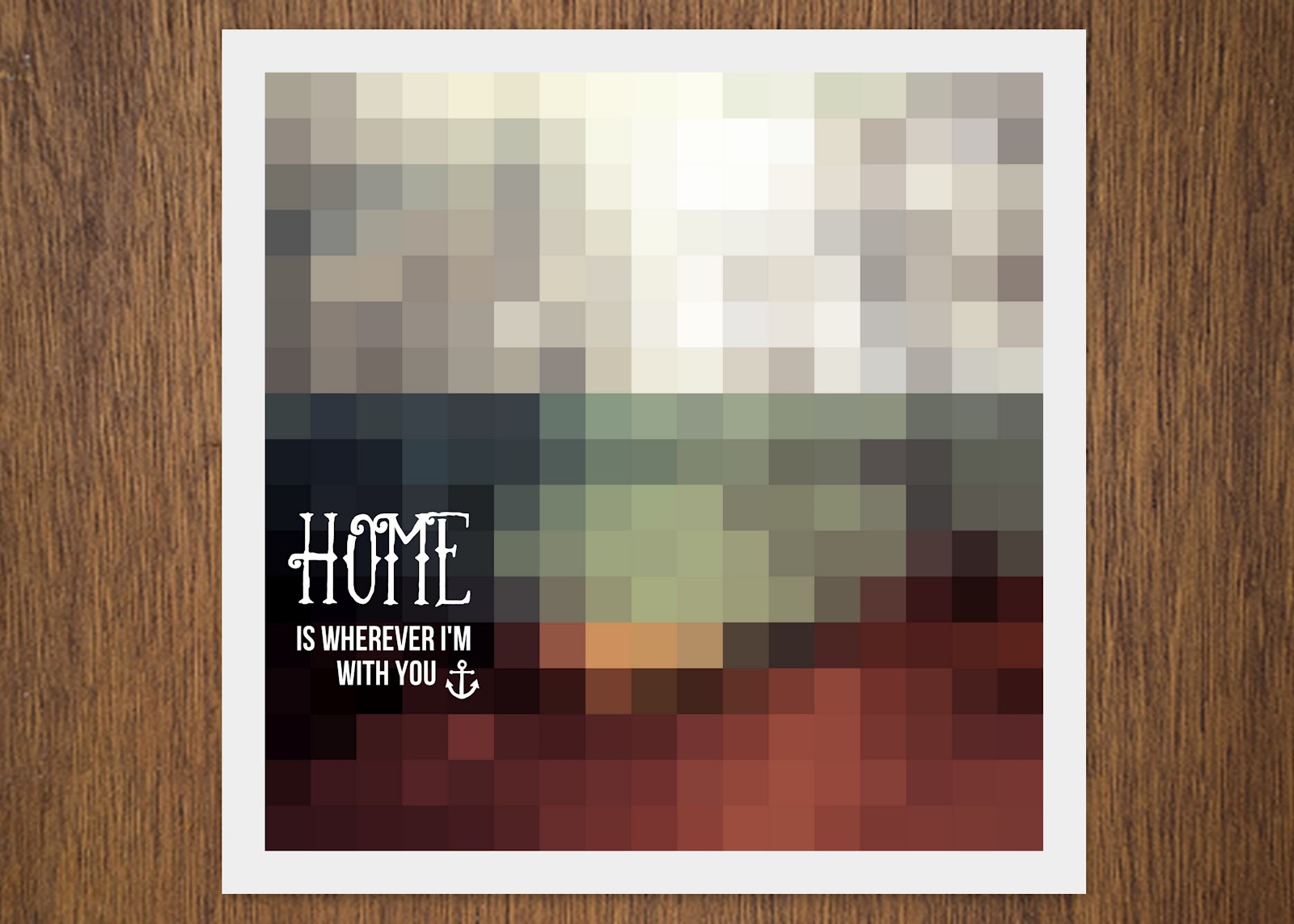 five sixteenths blog: Make it Monday // Pixelated Print DIY