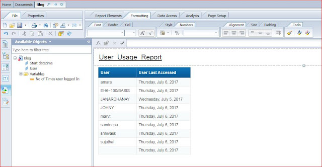 Creating Custom Audit reports in WebIntelligence (WebI in BI Launchpad ...