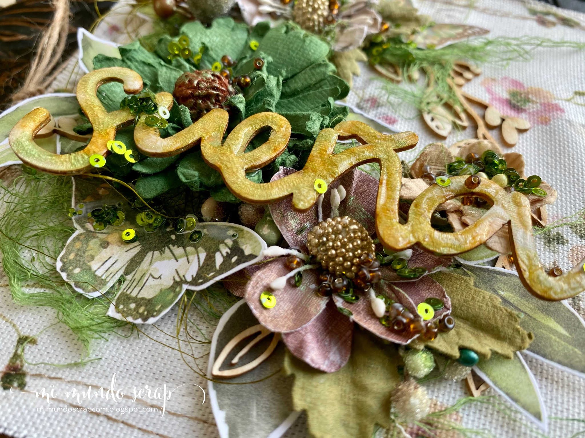 TARJETA "SUEÑA" - MI MUNDO SCRAP