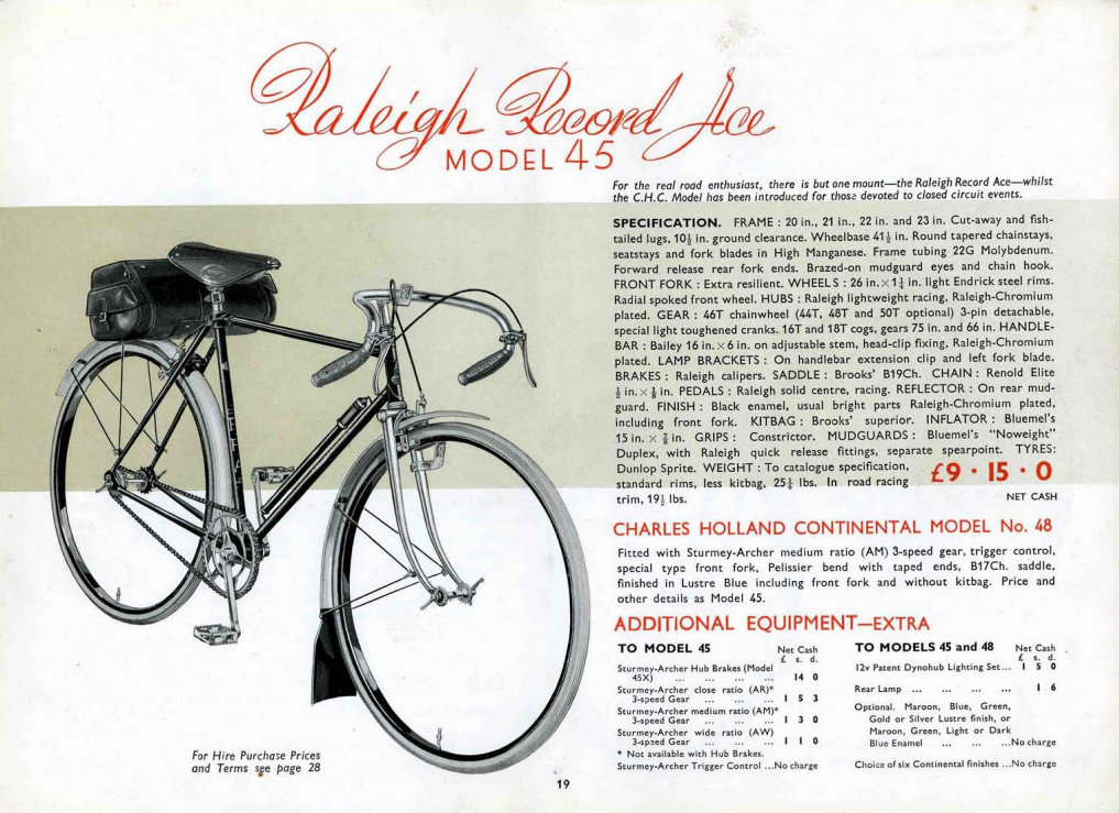 ON THE DROPS: Raleigh Record Ace (RRA) 1934-1942