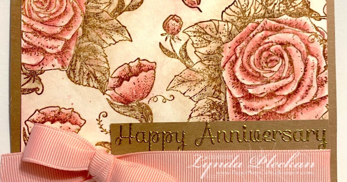 PaperArts Cafe: Rose Background Anniversary Card With Pitt Pastels