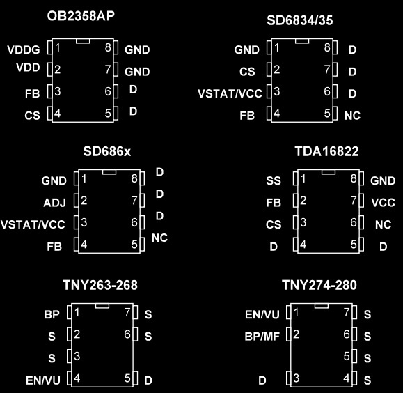 Schematic Diagrams: SMPS Drive and output ICs PIN connections LD7750R ...