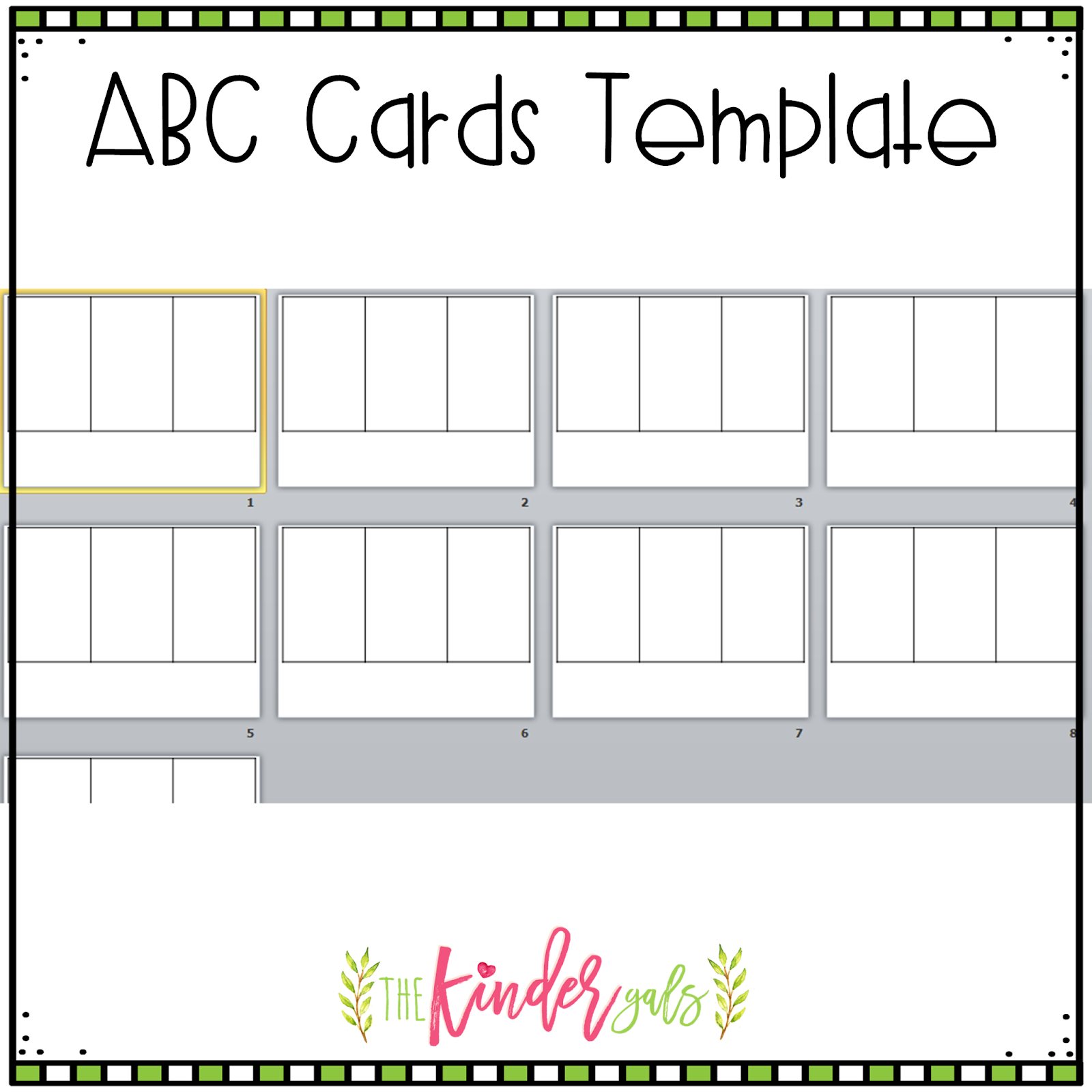 KinderGals: How to Make Personalized abc Flashcards