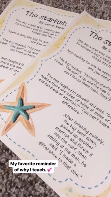 Mind Sparks: Starfish Story--You are making a difference!