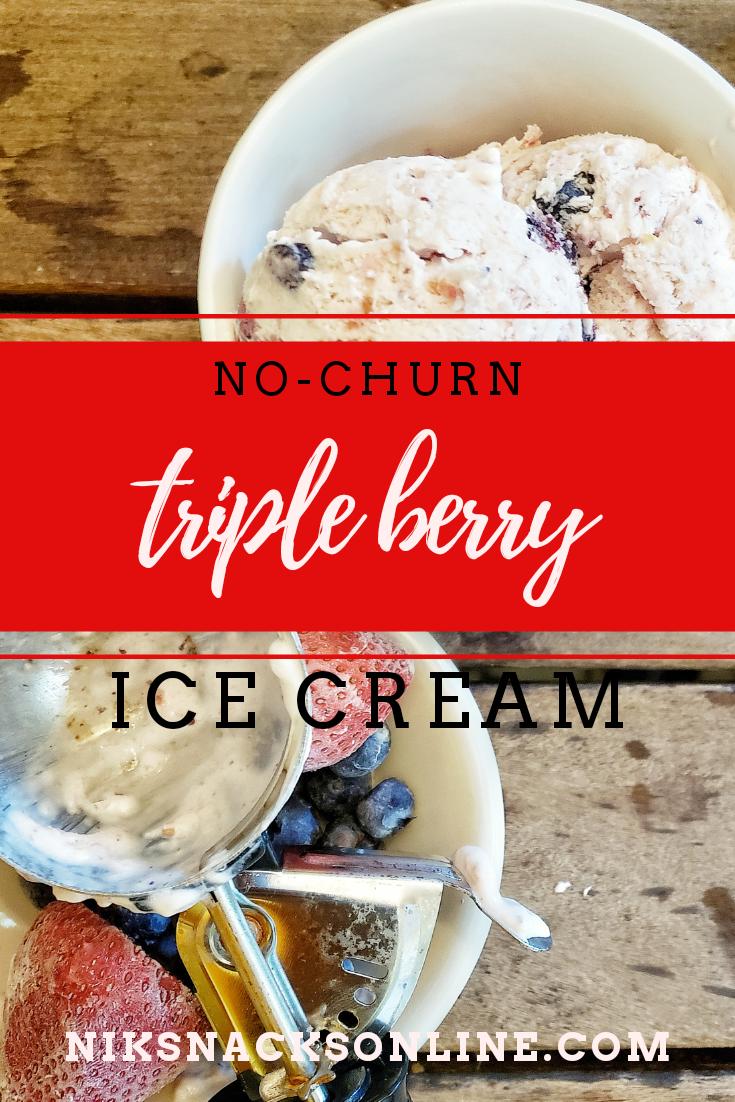No-Churn Triple Berry Ice Cream | Nik Snacks - Nik Snacks