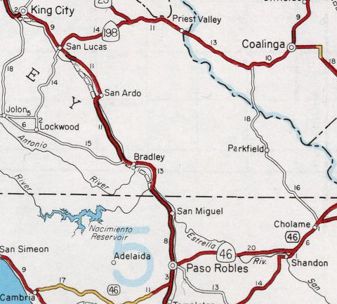 Former US Route 101 in Bradley