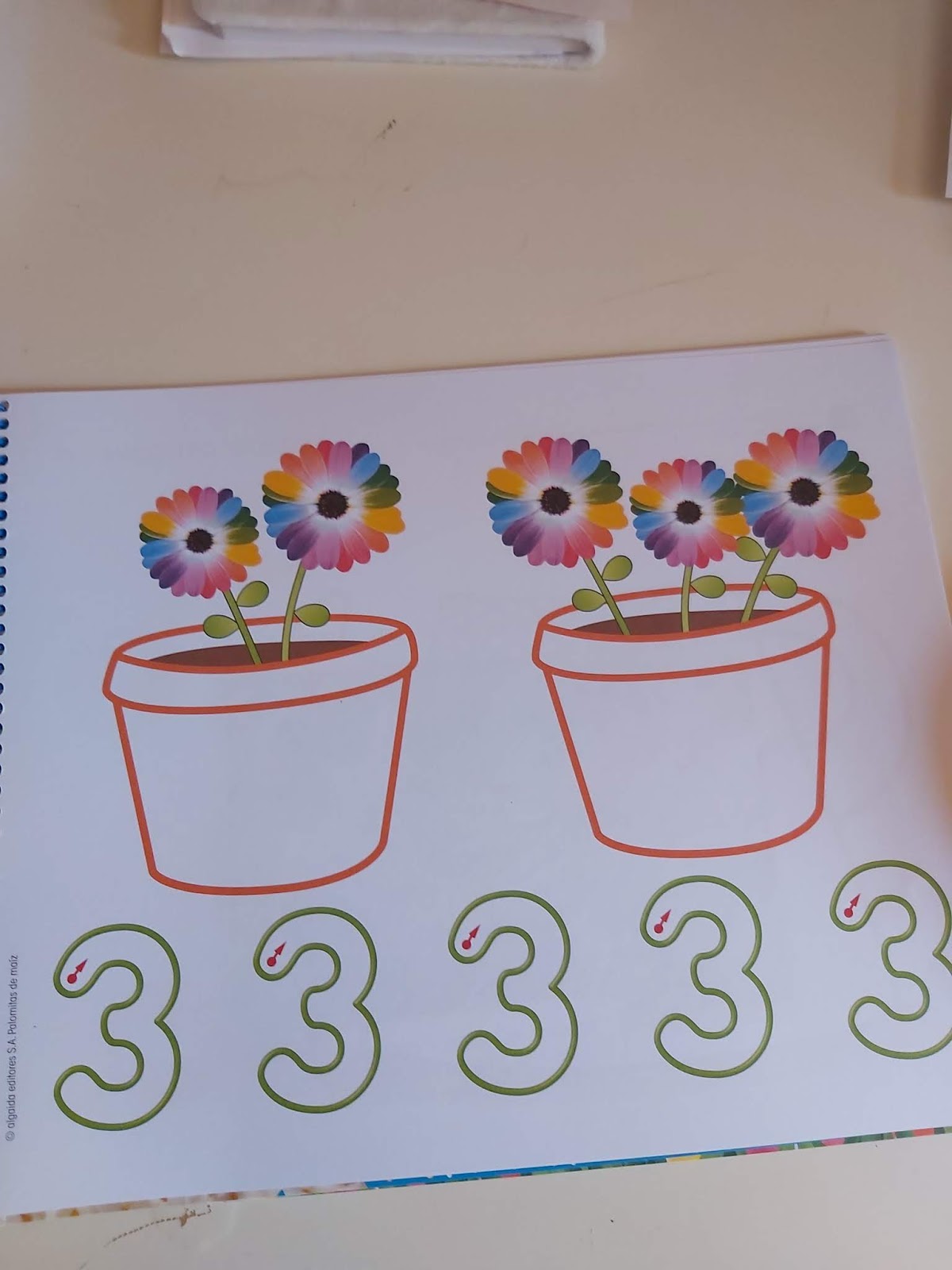 La clase de Inma: Trabajamos el número 3 y grafomotricidad