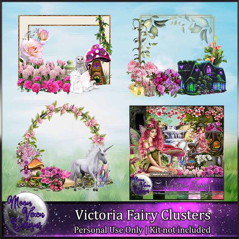 Moon Vixen Designs: FREEBIE - Victoria Fairy Clusters and Embellishments