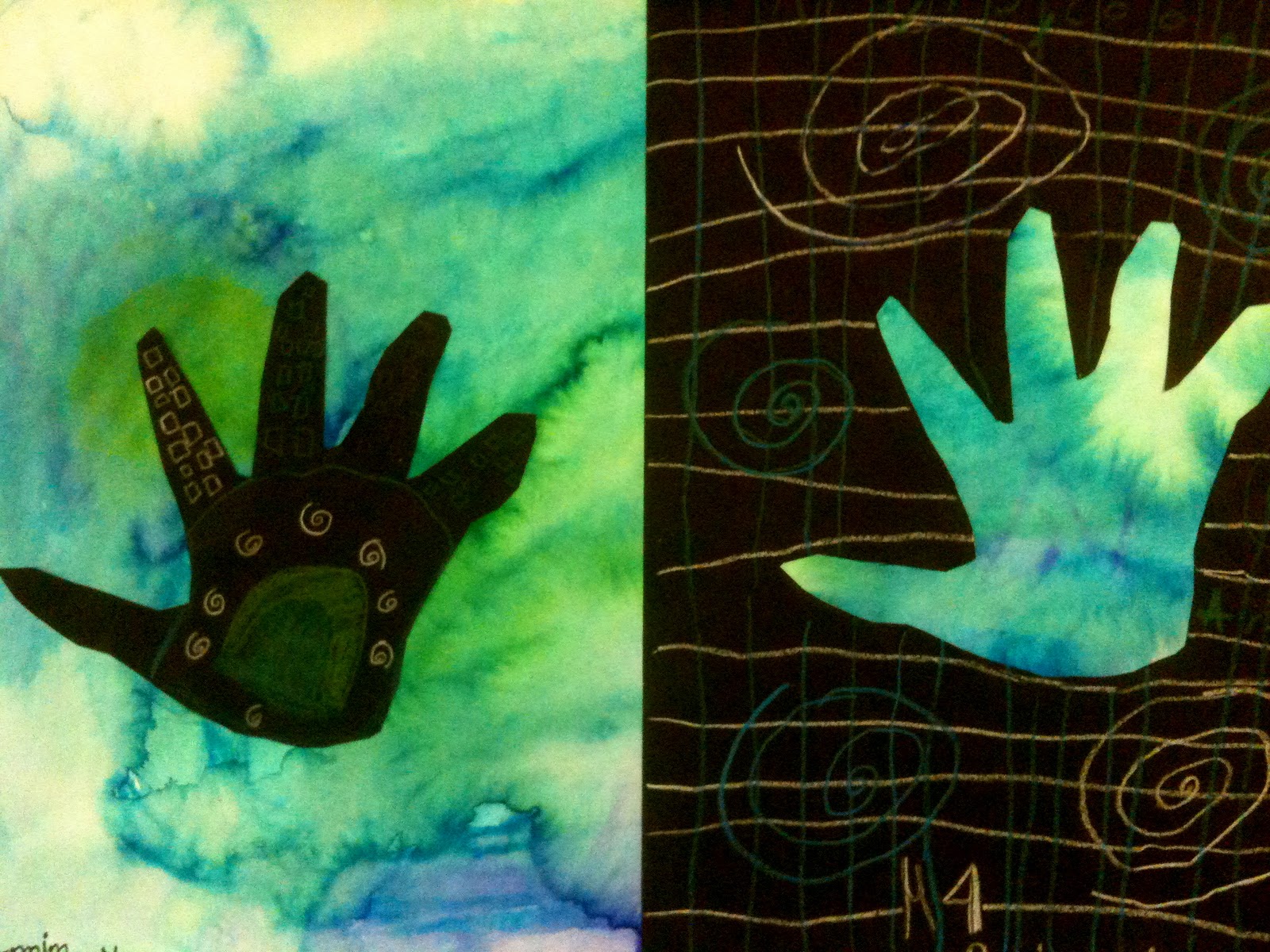 Creating Art: Positive/Negative Hands