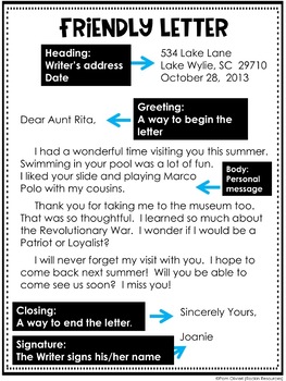 Letter Format For 6Th Graders - Formal Letter