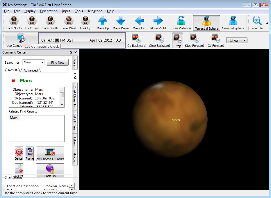 Astrophotography Blog: Mars map - Celestron 4SE Mars image