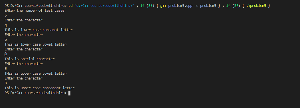 C++ Program to Check Whether the Character is Vowel, Consonant or ...
