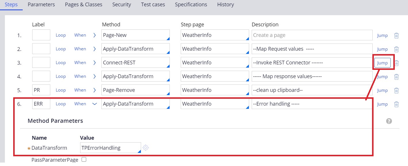 Pega exception handling in connectors | Pega Help | Case Management | Integration | Data Pages