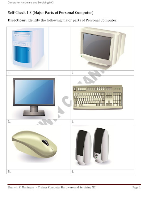 Sir Sherwin's Computer Tutorial: Parts of the Computer